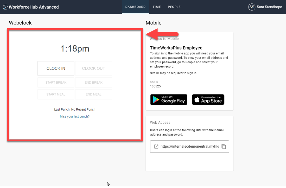WorkforceHub Conversion: Clocks